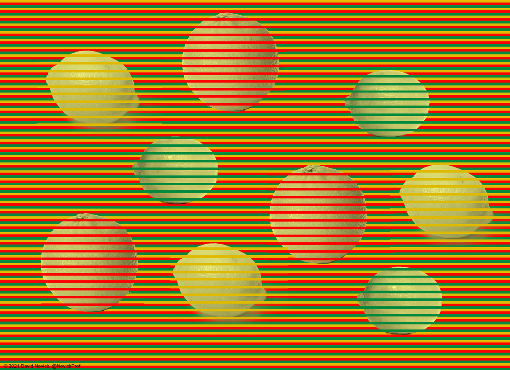 I promise the objects in this optical illusion are all the same colour ...