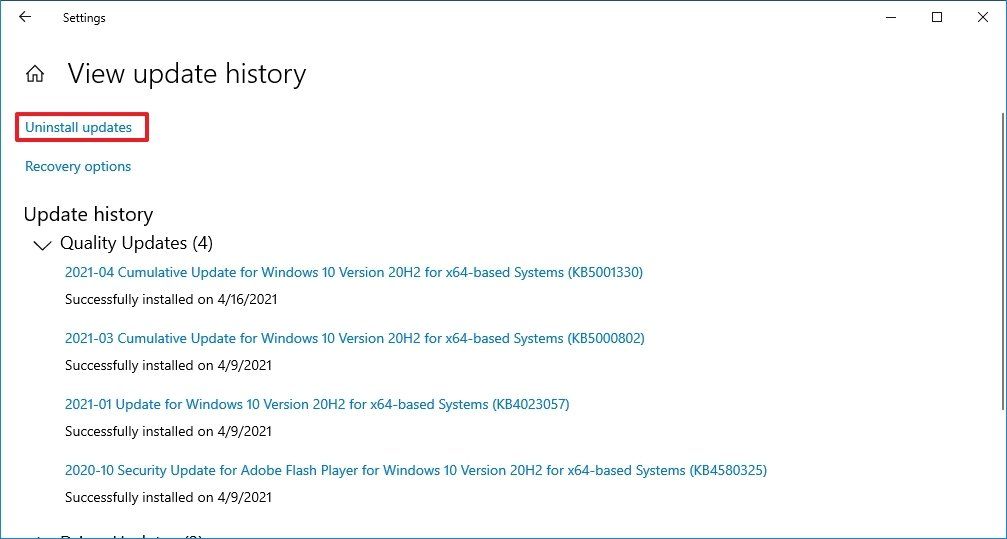 How to uninstall update KB5001330 to fix issues on Windows 10 | Windows ...