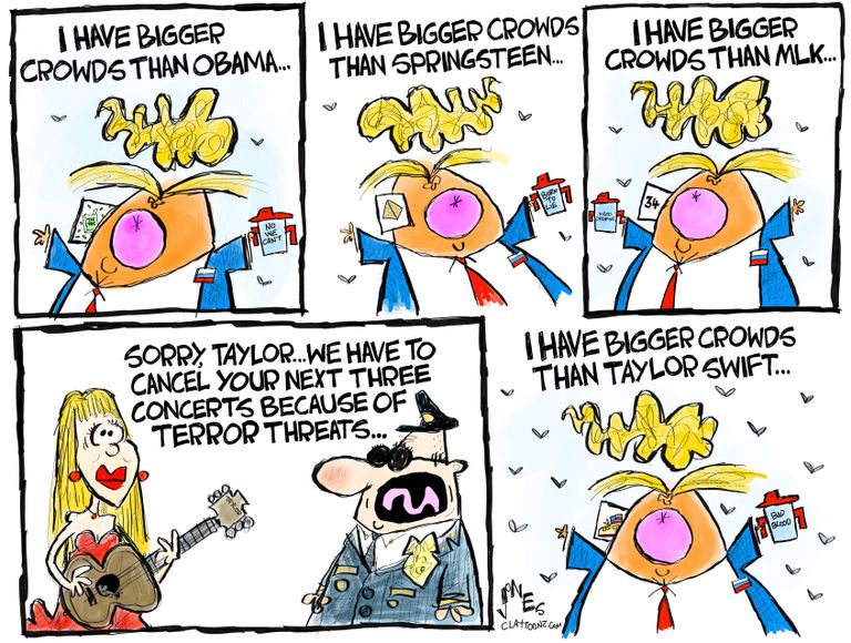 5 larger-than-life cartoons about Trump’s crowd size | The Week