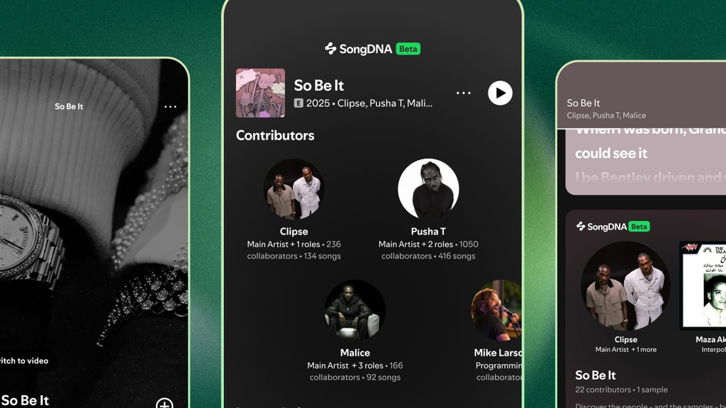 Spotify's new SongDNA feature reveals the "complex web of people ...