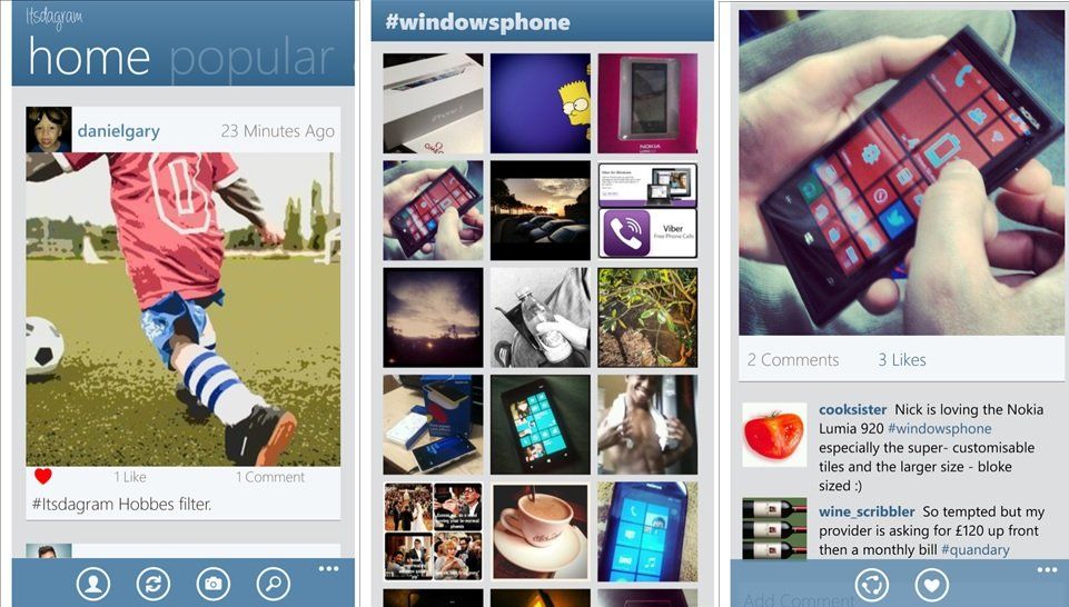 Itsdagram, the first fully featured Instagram client for Windows Phone ...