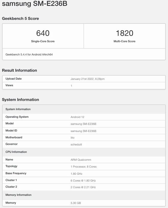 Samsung Galaxy F23 5G spotted on Geekbench - key specifications ...