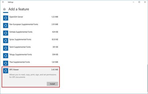 How to access XPS Viewer in the Windows 10 April 2018 Update | Windows ...