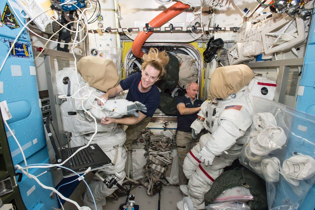 Astronauts Taking Spacewalk to Install New Space Station Docking Port ... Astronauts Taking Spacewalk to Install New Space Station Docking Port ...
