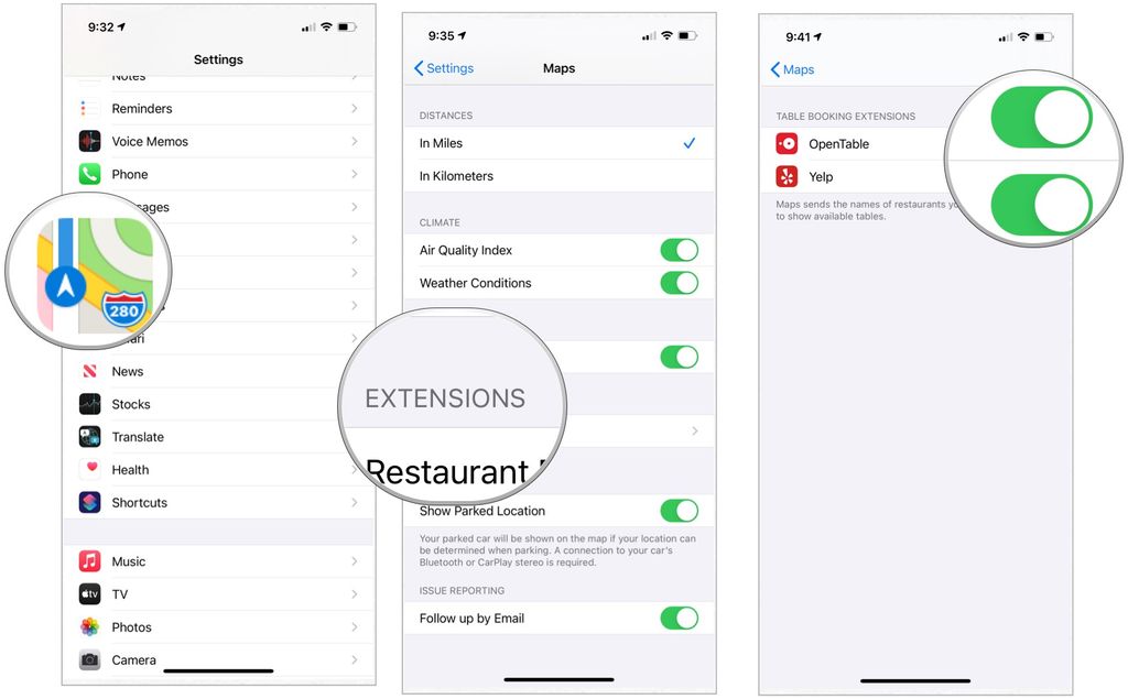 How to enable and use Maps extensions on iPhone and iPad | iMore