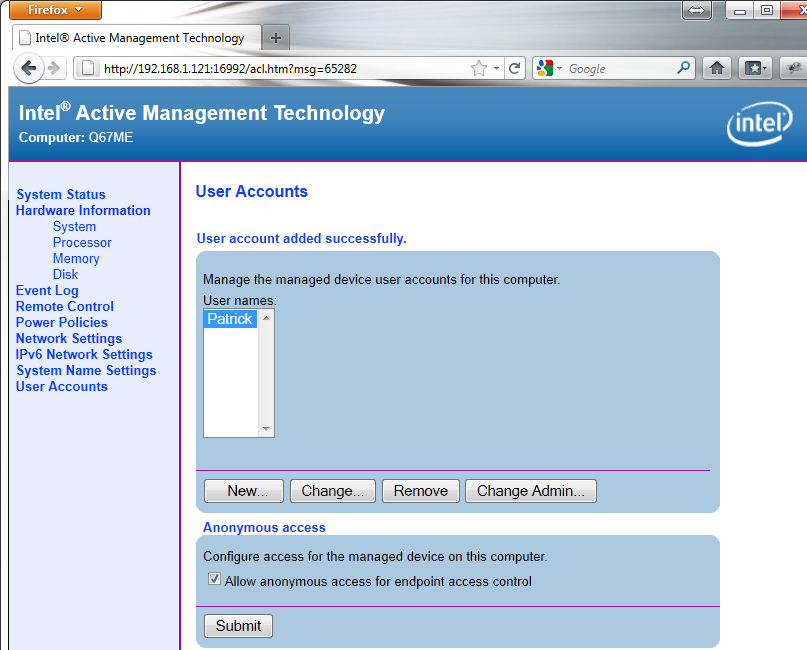 Intel AMT Web Interface, Continued - Intel vPro: Three Generations Of ...