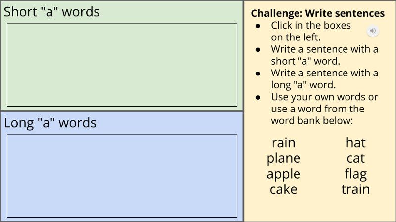 Google Slides Short and Long Vowel Sounds Audio Activity | Tech & Learning