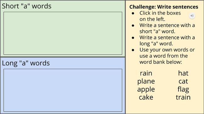 Google Slides Short and Long Vowel Sounds Audio Activity | Tech & Learning