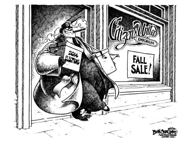 Political cartoon Citizens United campaign funding | The Week