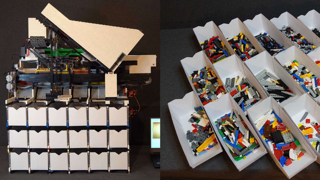 This AI controlled Lego sorting machine is what my childhood dreams ...
