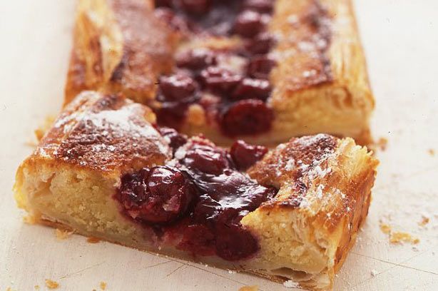 Cherry frangipane slice | French Recipes | GoodtoKnow