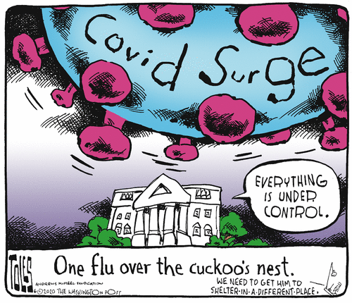 Political Cartoon U.S. Trump White House coronavirus response | The Week