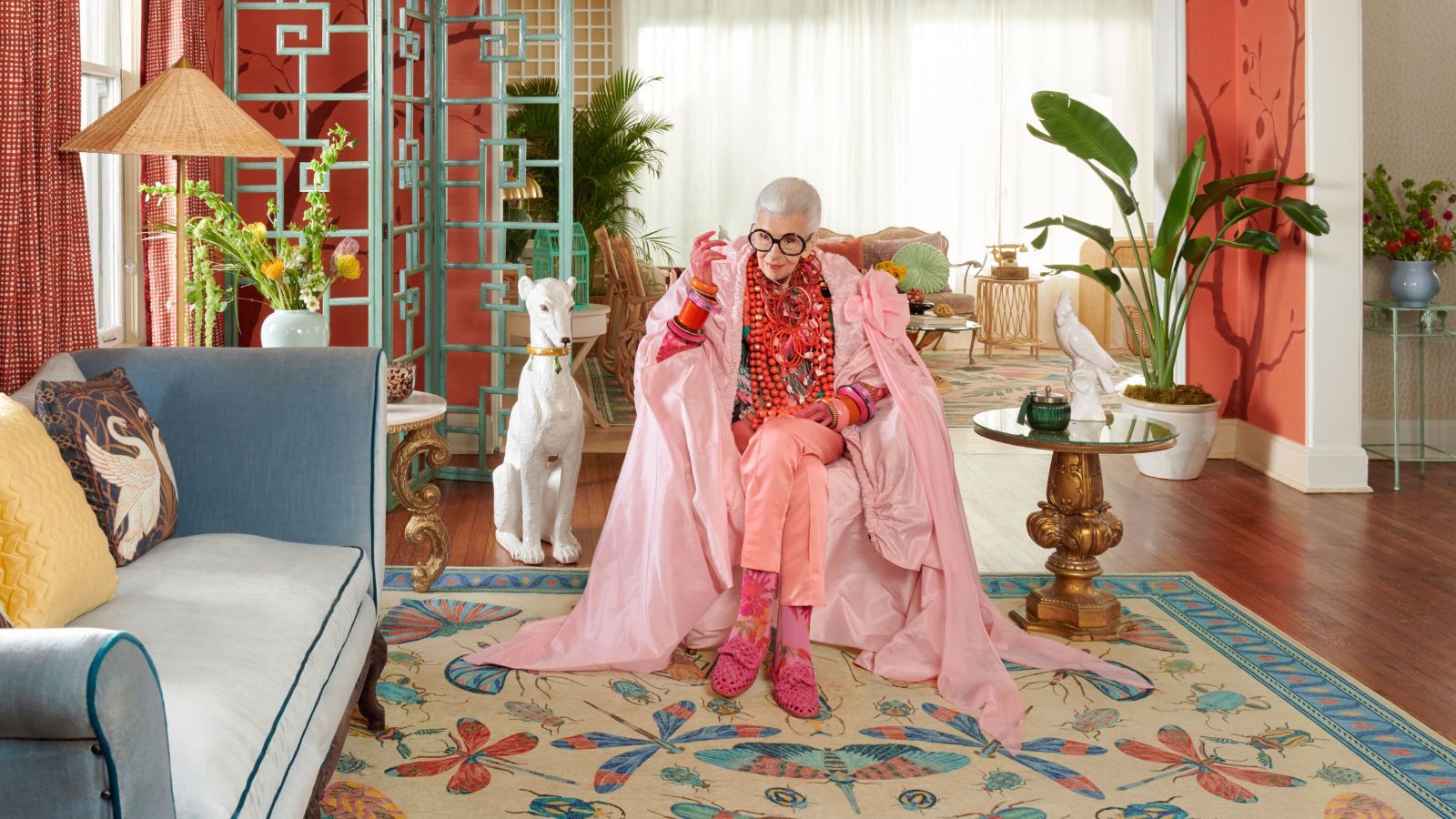 Iris Apfel's collab with Ruggable taps into dopamine decor | Homes and ...