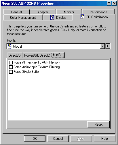 VideoLogic Neon 250 Video Drivers - Display Properties - VideoLogic ...