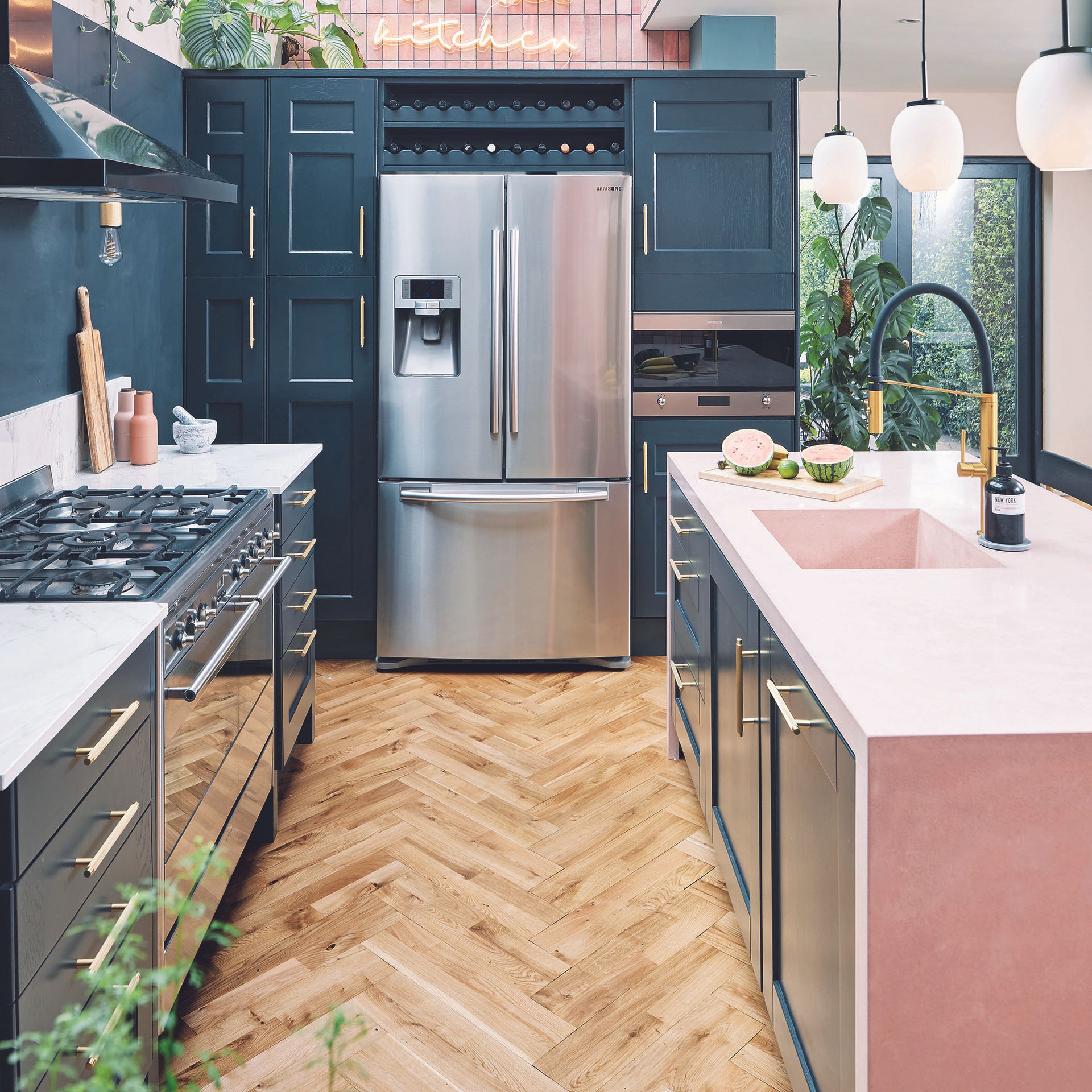 The Beckham's stainless steel kitchen is set to be big news | Ideal Home