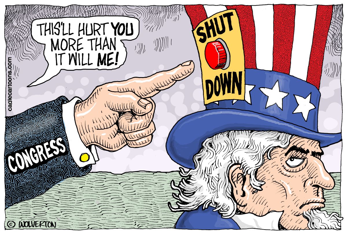 Political cartoon U.S. Congress government shutdown | The Week