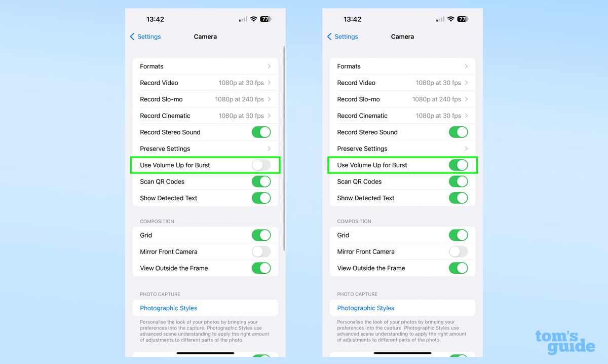 Activate this iPhone camera feature to never miss a shot | Tom's Guide