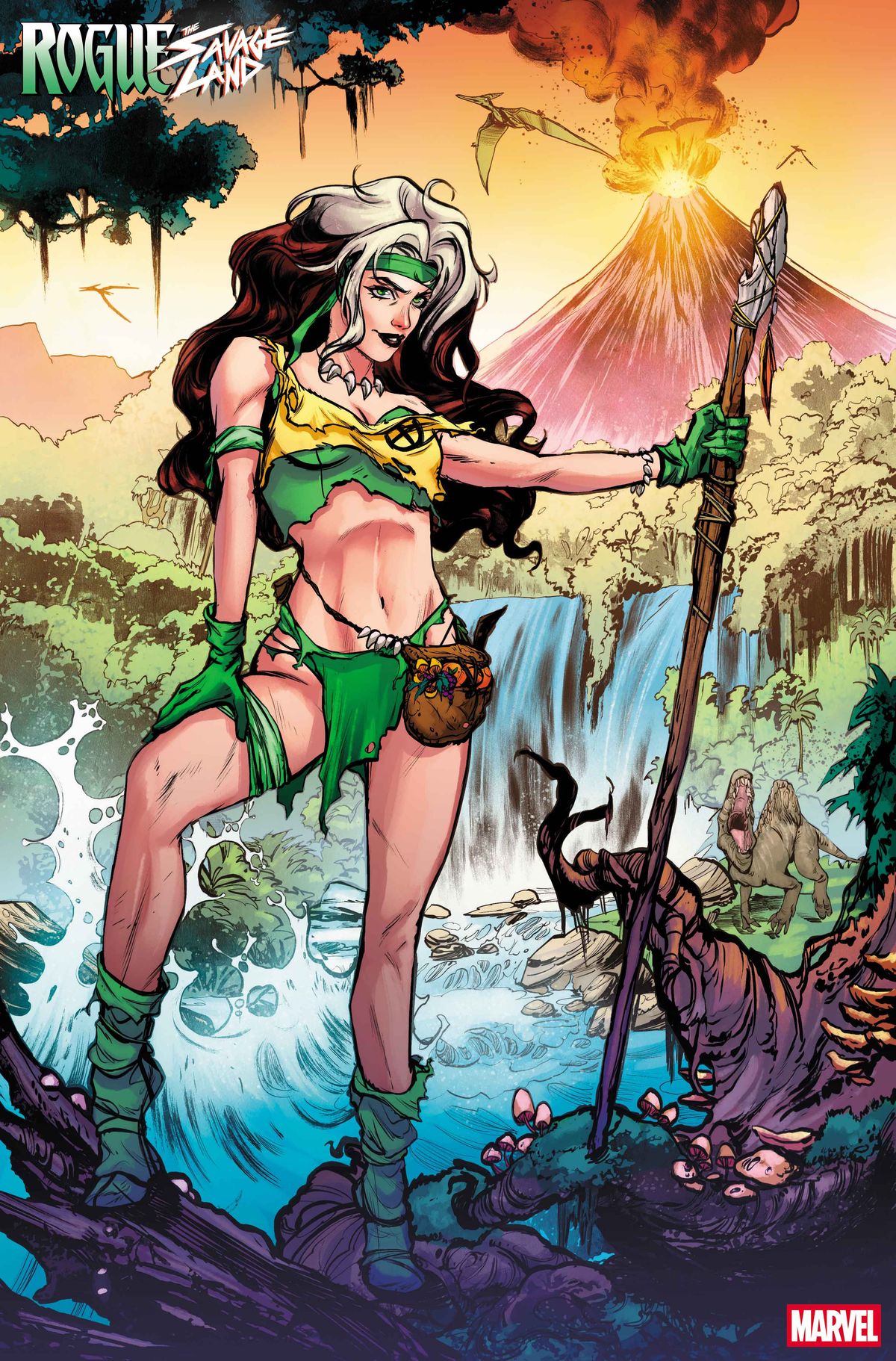 Rogue is dodging dinosaurs and romancing Magneto in our first look at The Savage Land #1 ...