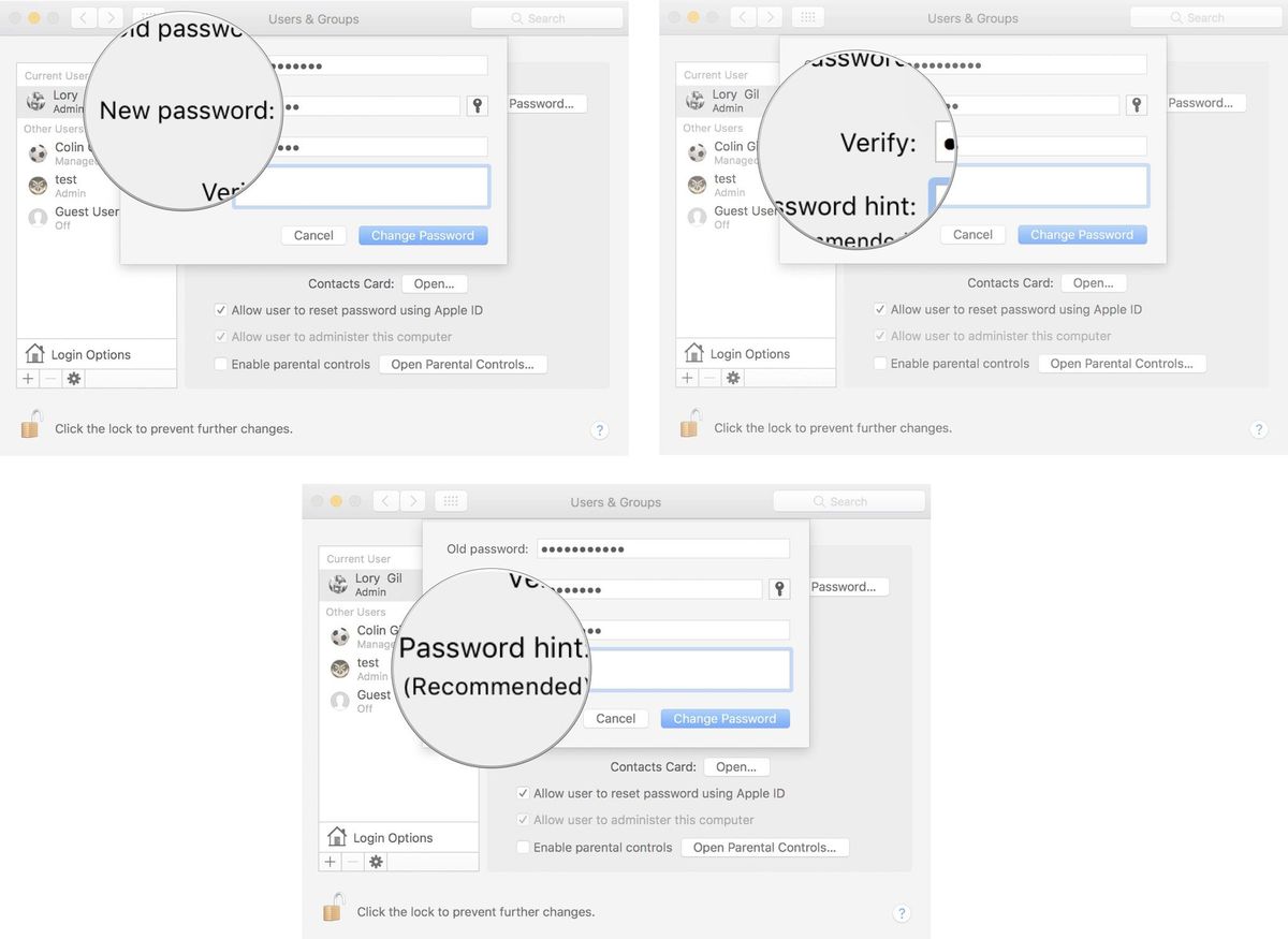 How to change your Mac's login password | iMore
