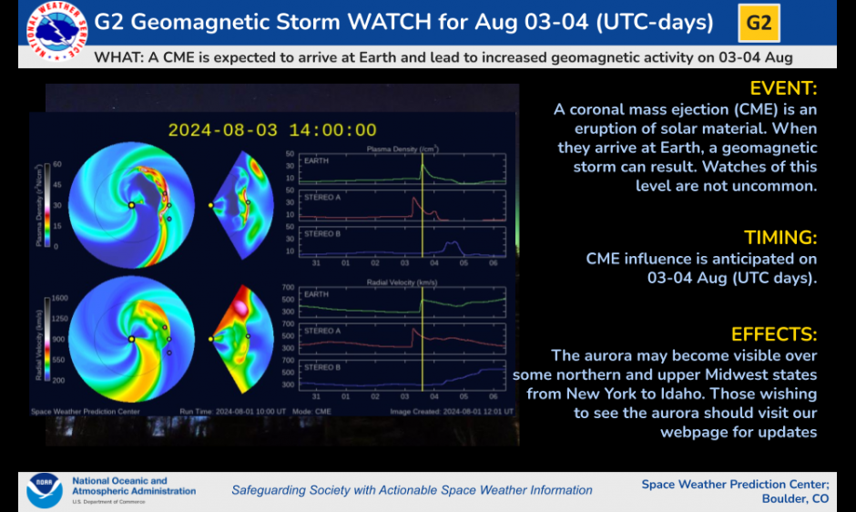 Moderate geomagnetic storm could bring northern lights as far south as ...