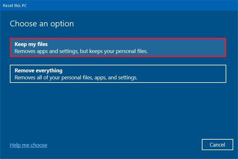 How to use cloud download to reset computer on Windows 10 May 2020 ...