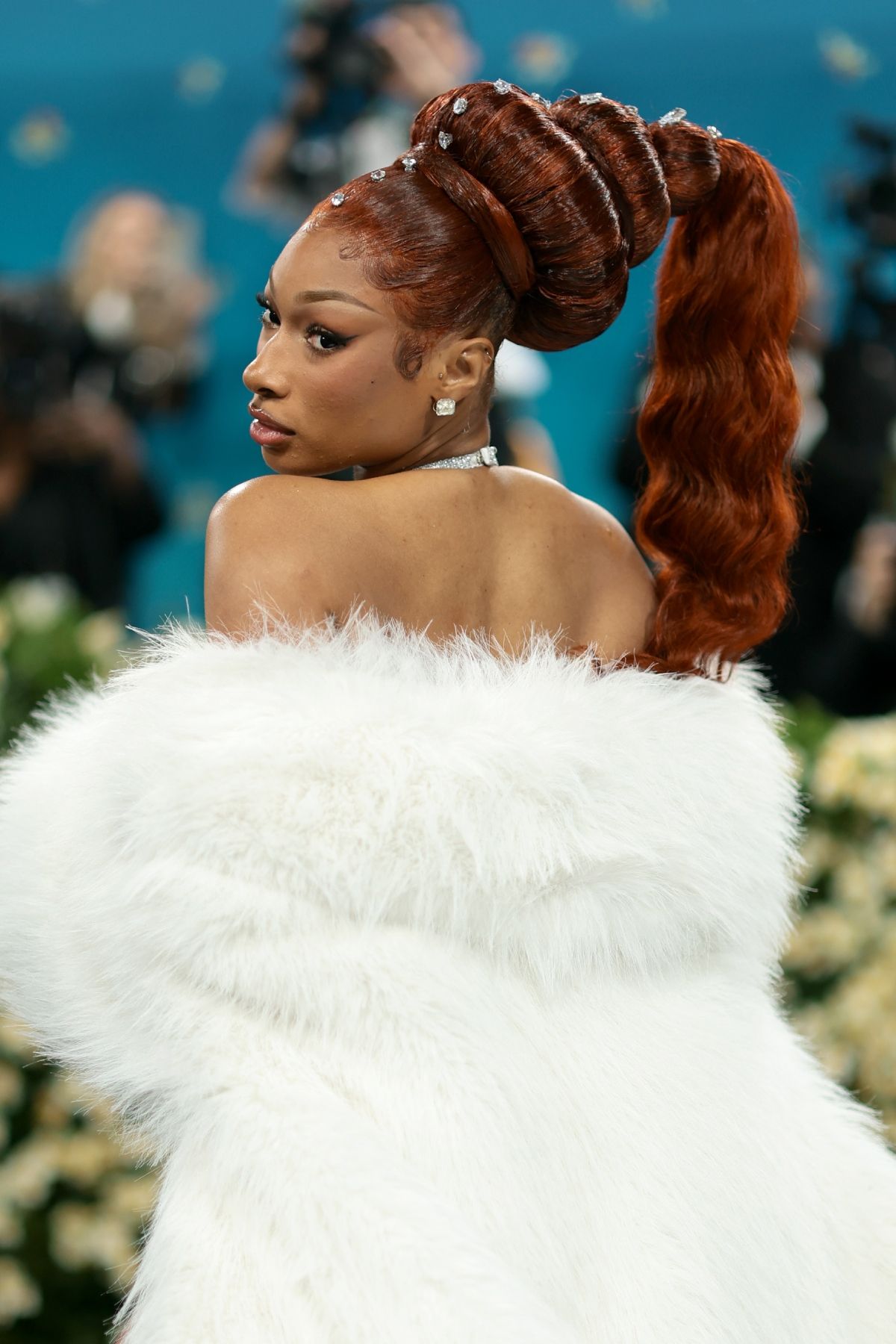 Megan Thee Stallion’s Towering Ponytail at the 2025 Met Gala | Marie Claire
