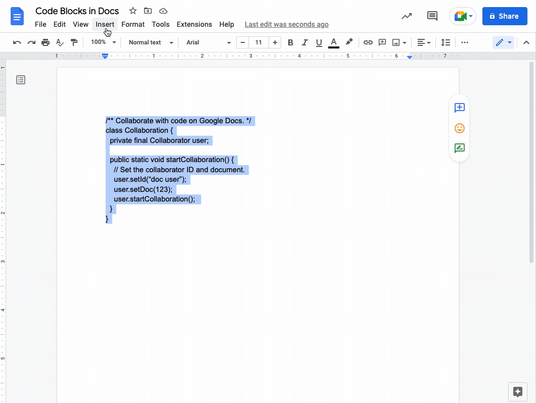 You'll soon be able to show off your coding skills in Google Docs ...