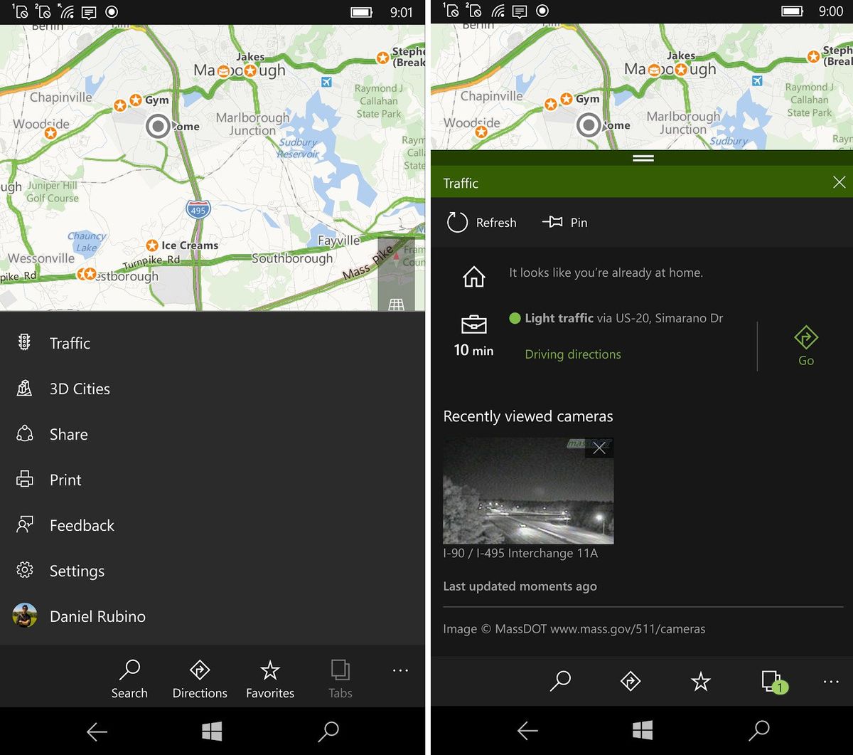 Windows Maps for Fast Ring grabs new dark theme and traffic hub ...