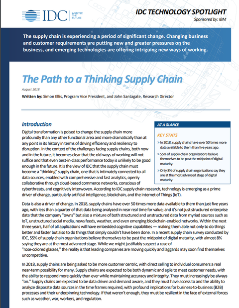 The path to a thinking supply chain | ITPro