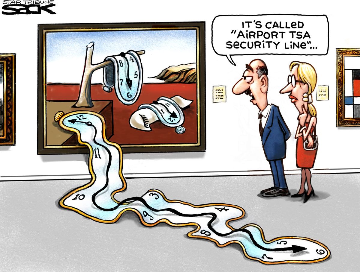 Editorial Cartoon U.S. TSA Lines 2016 | The Week