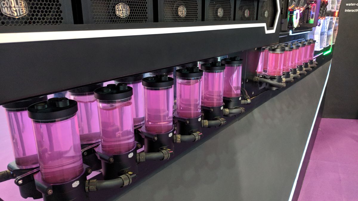 Computex's showpiece display is an obelisk of liquid cooling | PC Gamer