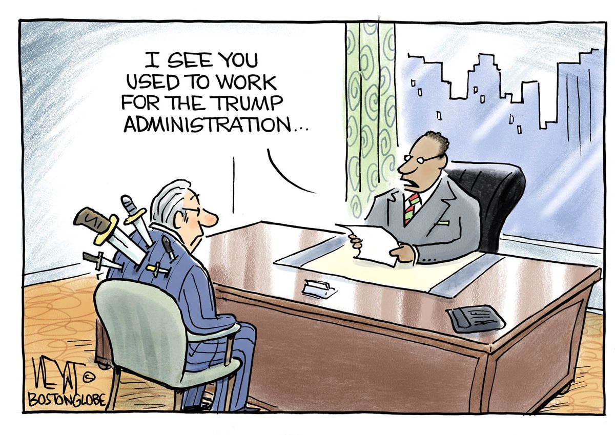 Political Cartoon U S Trump White House Revolving Door Betrayal The Week