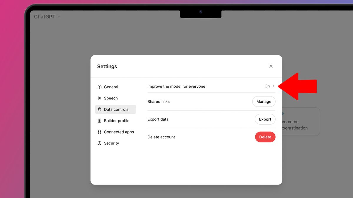Your ChatGPT data automatically trains its AI models – unless you turn ...