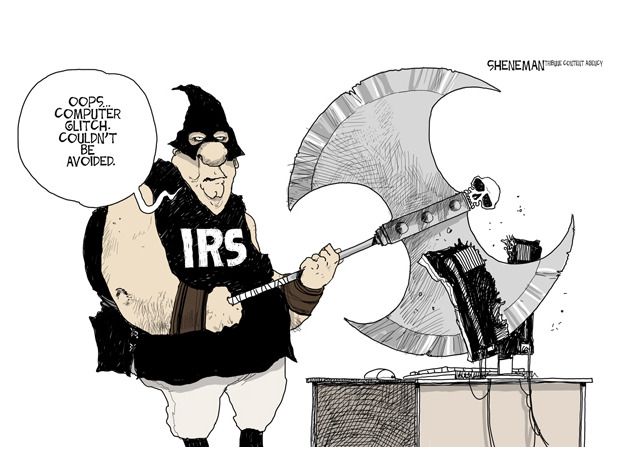 Political cartoon IRS lost emails | The Week
