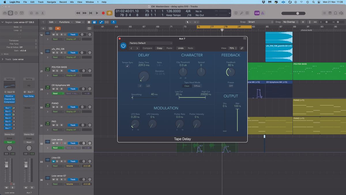How to create stereo spin delays in Logic Pro | MusicRadar