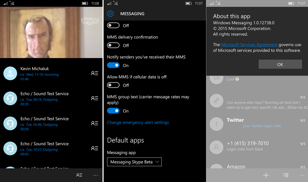 Unified Messaging Skype Beta for Windows 10 Mobile finally leaks ...