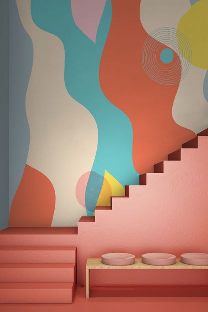 Gorgeously graphic wallpaper that gets our vote