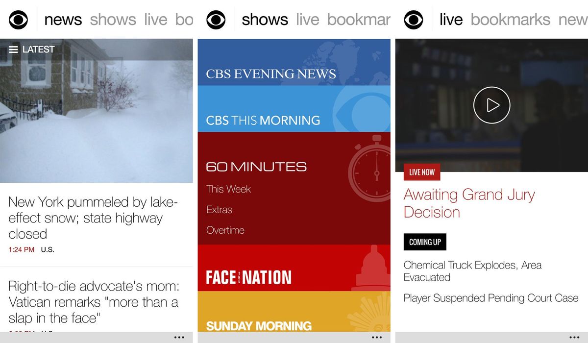 The CBS News app for Windows and Windows Phone 8.1 looks beautiful ...