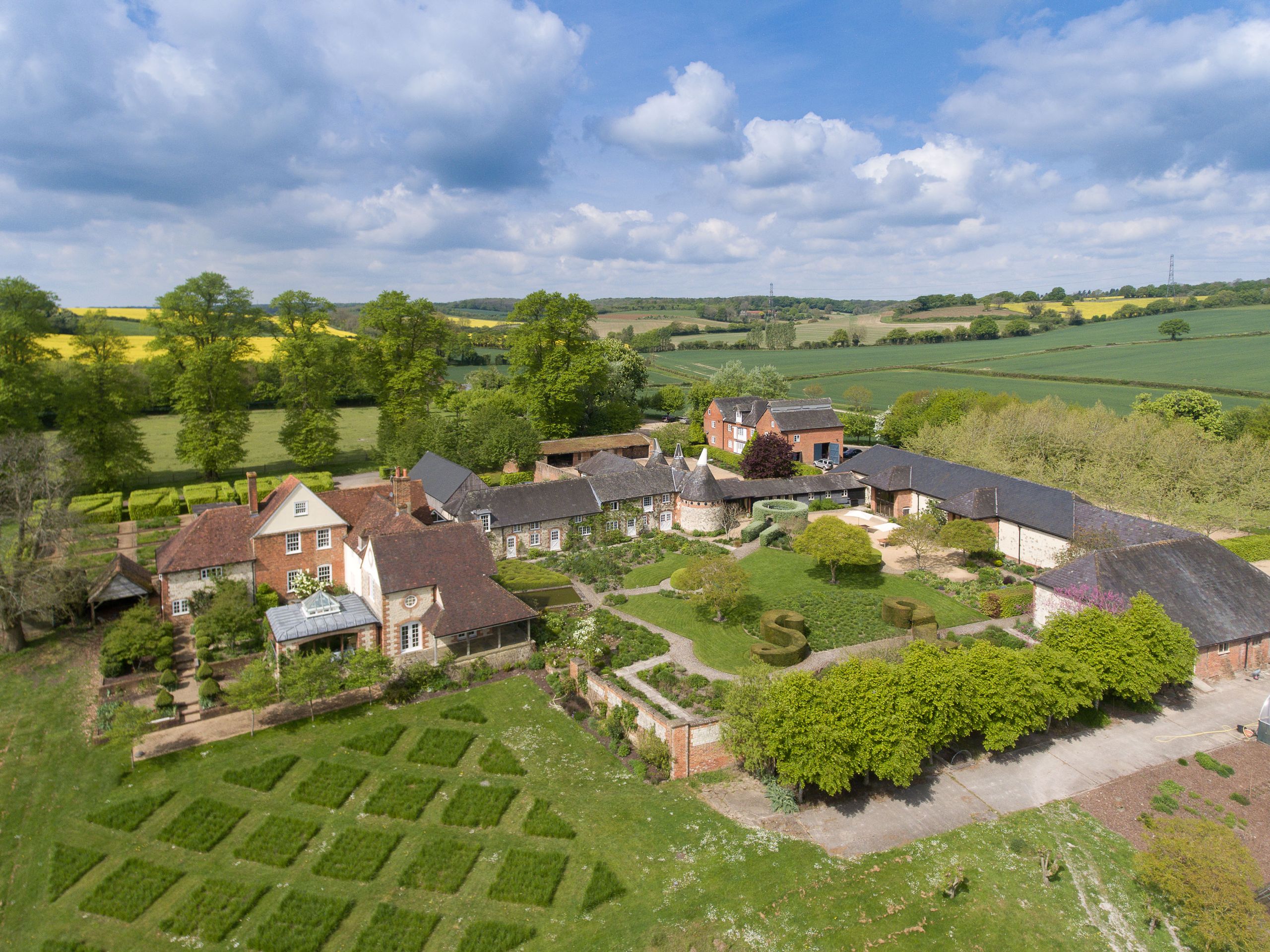 A Hampshire farm with immaculate farmhouse and a huge entertaining barn ...