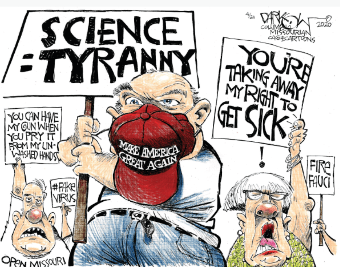 Political Cartoon U.S. science tyranny open Missouri protest | The Week
