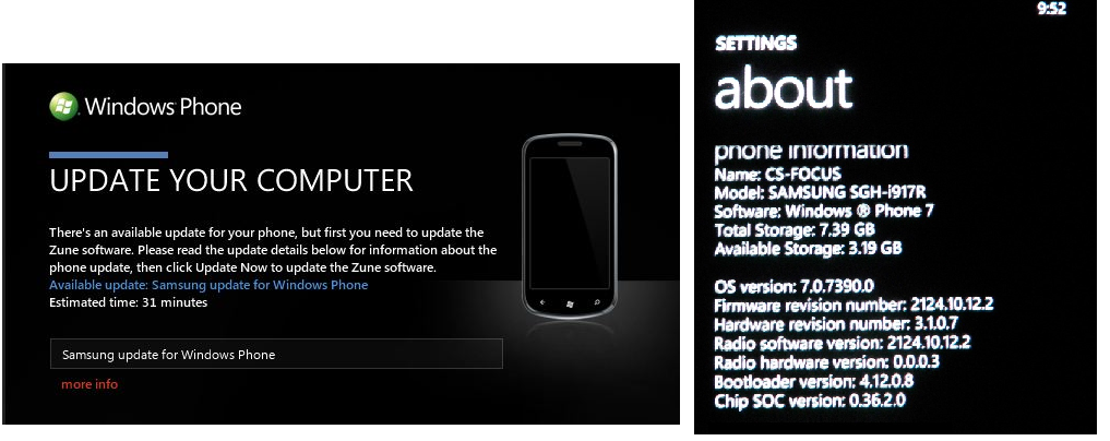 Samsung Focus on Rogers/Bell getting a firmware update? | Windows Central