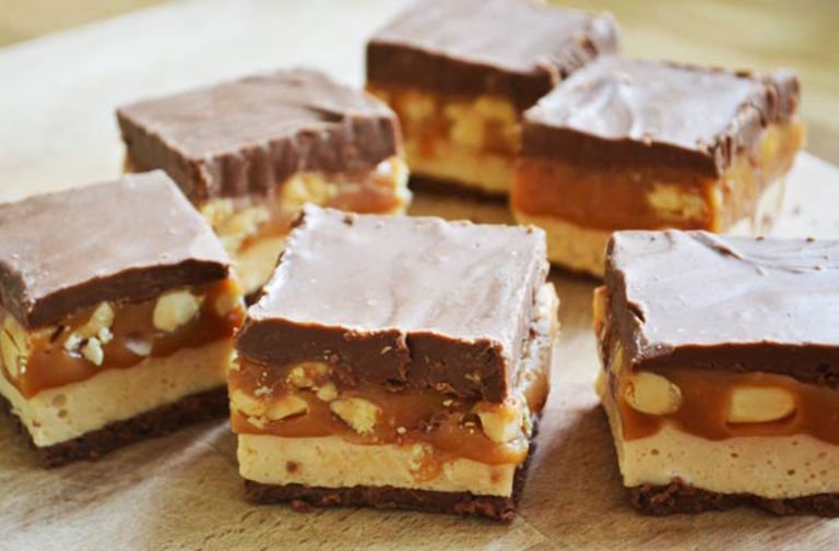 Homemade Snickers bars | Dessert Recipes | GoodtoKnow
