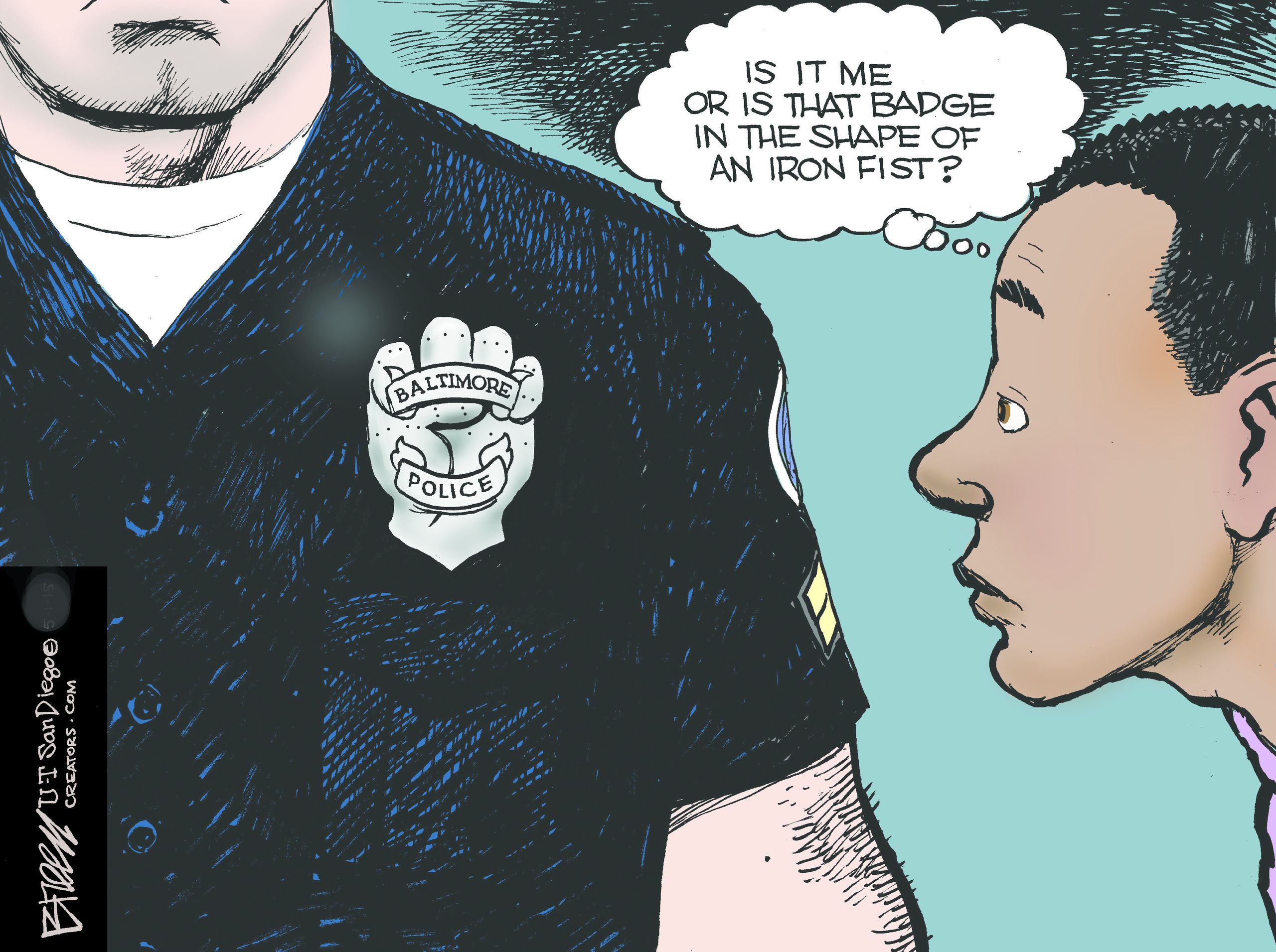 Editorial cartoon U.S. Baltimore police | The Week