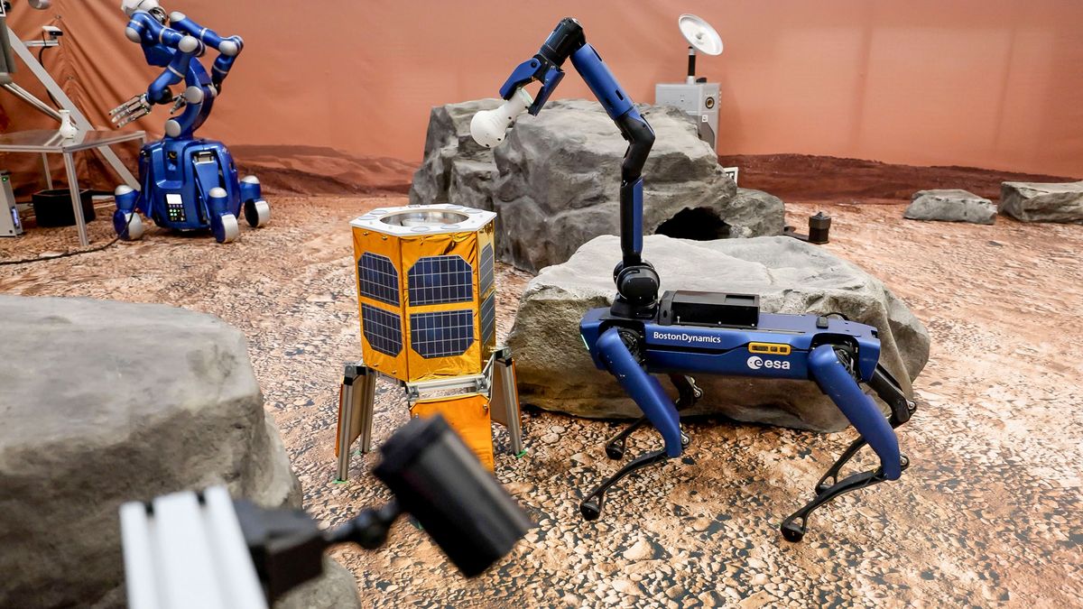 Who's a good robot dog? Bert and Spot explore Mars-like surface with ...
