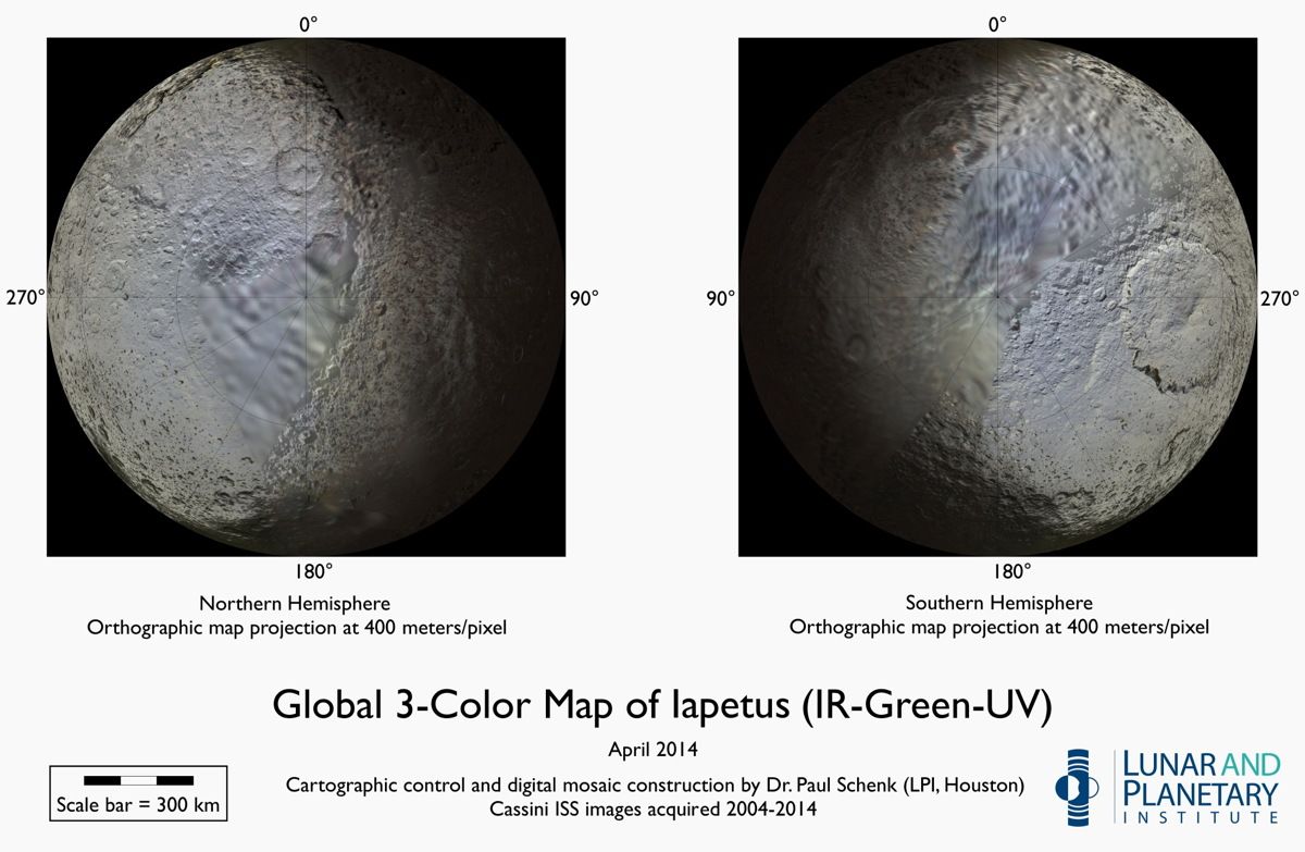 Photos: Spectacular Color Maps of Saturn's Moons by Cassini: Page 2 | Space