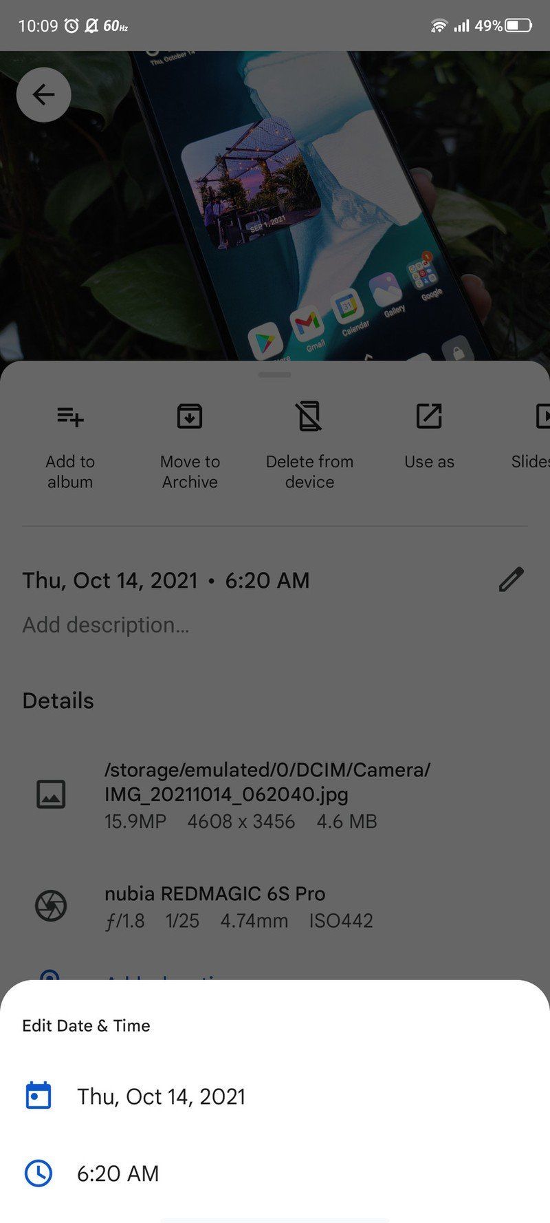 How to change the date and time of a photo in Google Photos | Android ...
