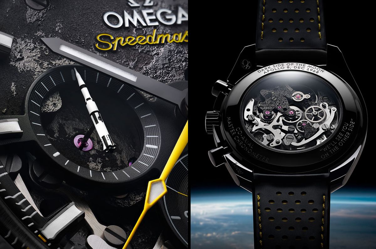 Omega adds Saturn V seconds hand to new Speedmaster Dark Side of the ...