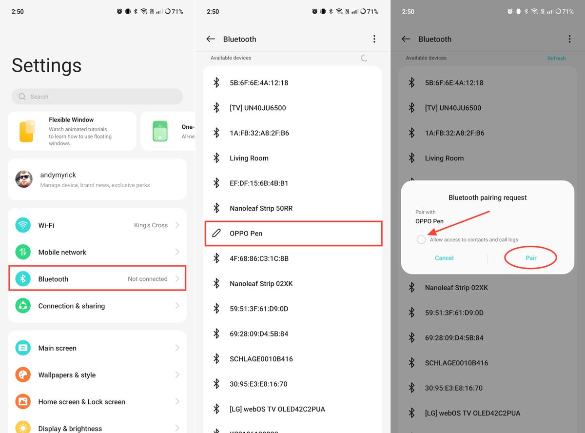 How to pair the OPPO Pen to the OnePlus Open | Android Central
