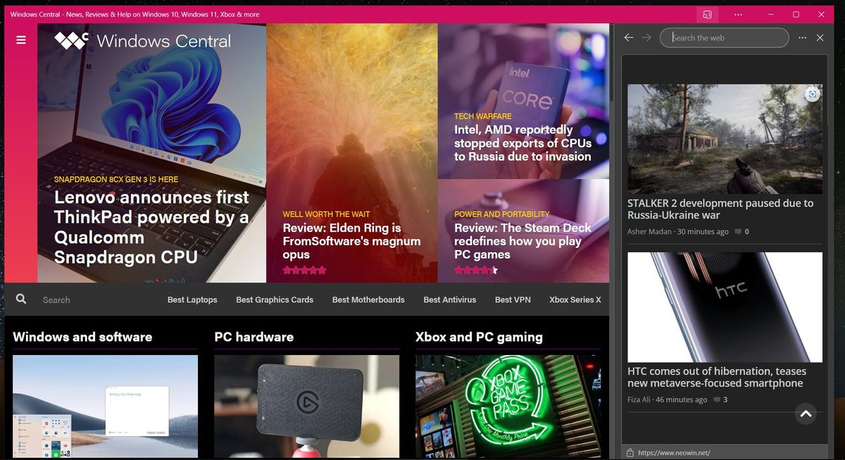 New Microsoft Edge sidebar feature will make it easier to search the ...
