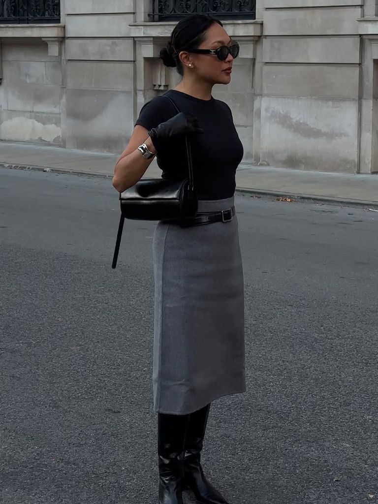 5 Grey-Skirt Outfits Women in Paris, London and NYC Are Wearing | Who ...